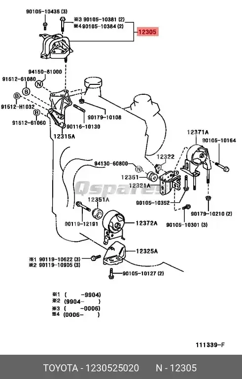 - تويوتا كورولا - المحرك و ملحقاته قطعة اصلية مع التسليم للبيع في قطر