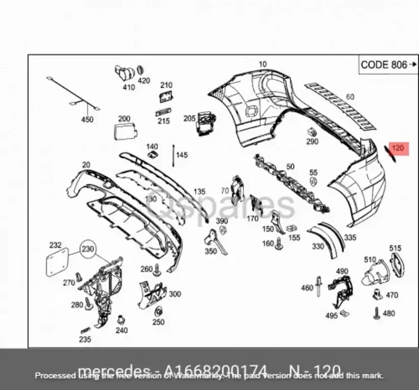 - Mercedes-Benz GLE - Body Parts & Mirrors Genuine Part With Delivery ...